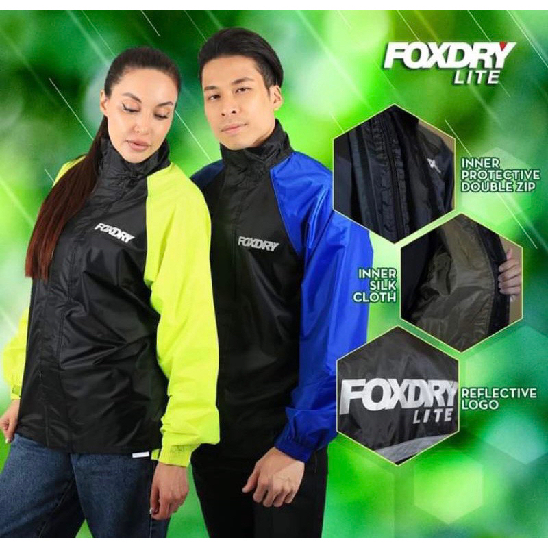 FOXDRY Lite Raincoat Baju Hujan Rain Coat Raincoats Waterproof Motor ...