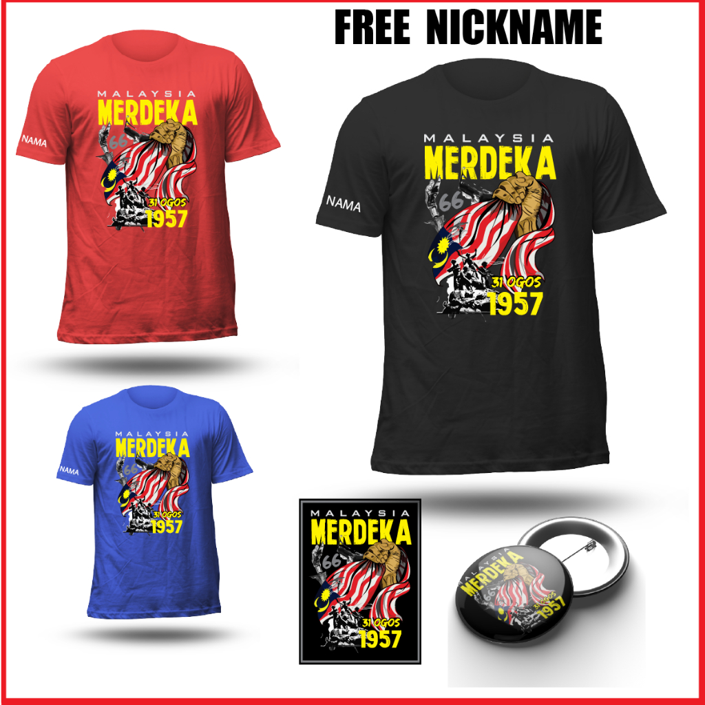 T Shirt Merdeka 2023 I T Shirt Merdeka 66 I T Shirt Merdeka Kid And ...