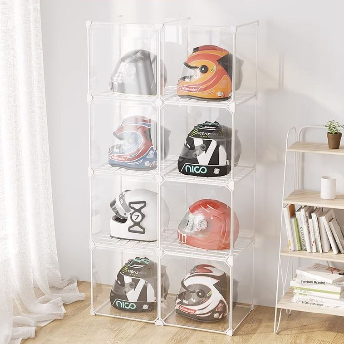 Motorcycle Helmet Storage Cabinet Household Punch-Free Helmet Helmet ...