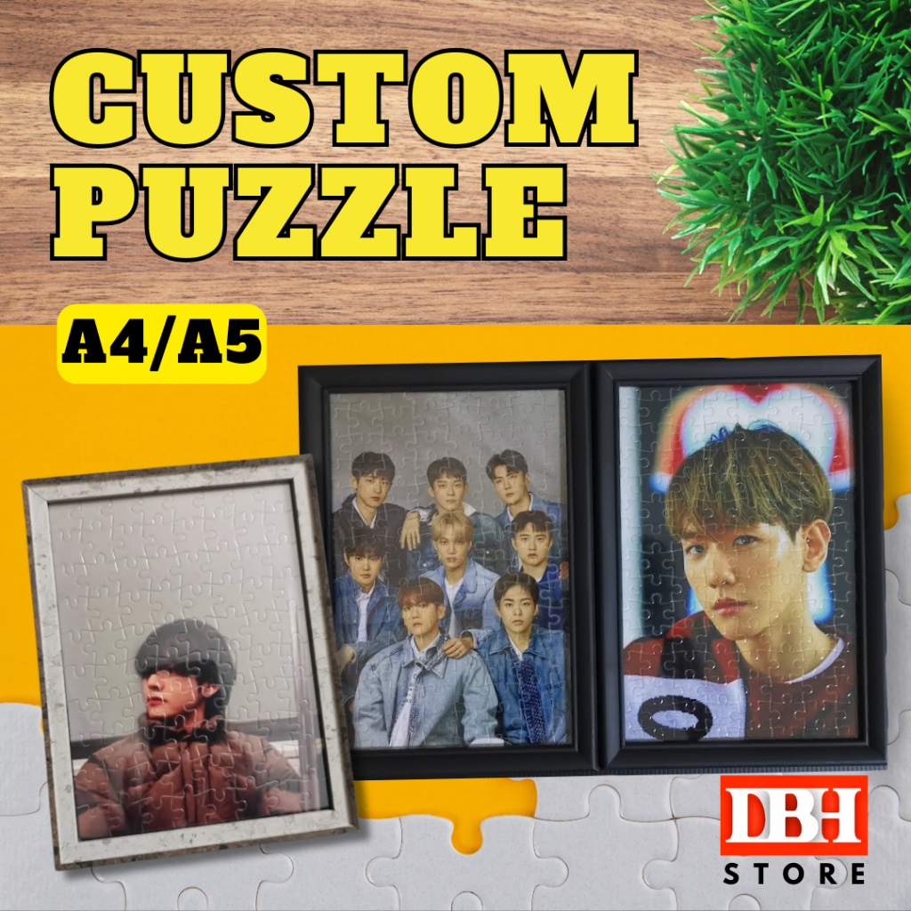 PUZZLE CUSTOM PRINT (cetak puzzle gambar sendiri) A5/A4 | Shopee Malaysia