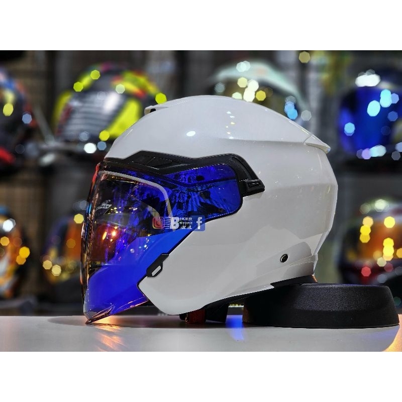 Original GSB G-263 Pearl White Open Face Helmet | Shopee Malaysia