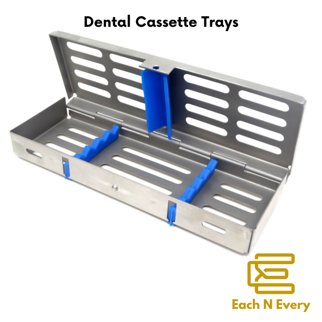 5Pcs Autoclave Sterilization Cassette Tray Box Racks Stainless Steel Dental Instruments Dental ...