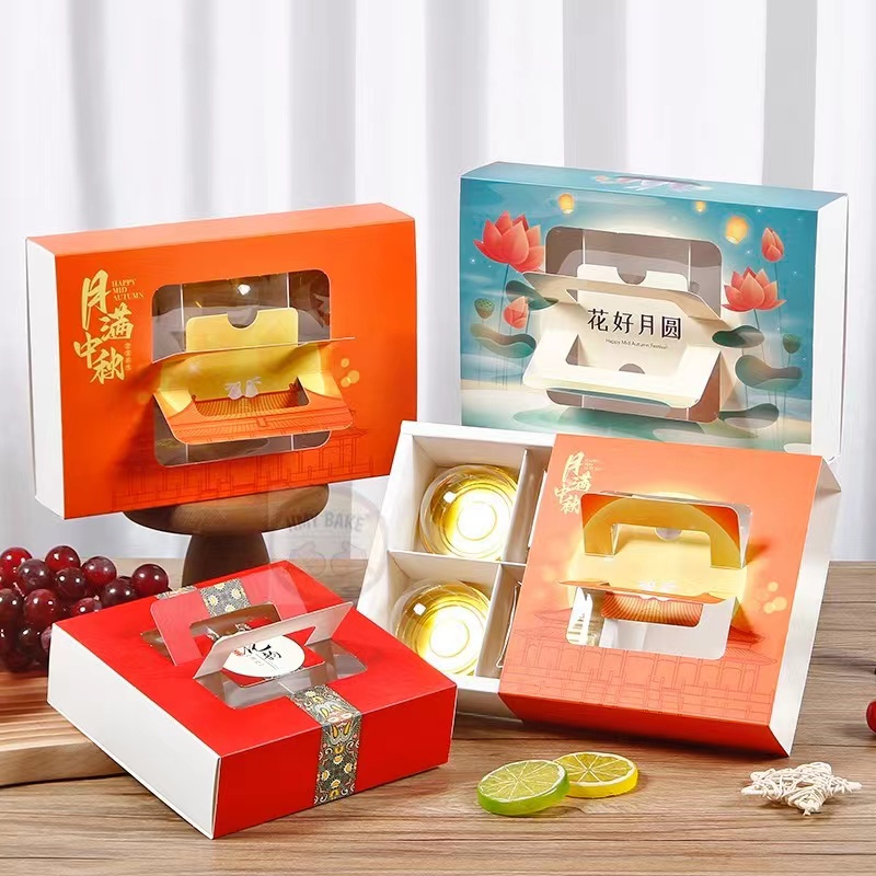4/6 Holes Mooncake box | Dessert Box | Gift box | Kotak Kuih Bulan ...