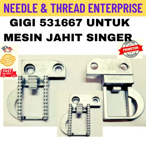 GIGI 531667 UNTUK MESIN JAHIT SINGER / FEED DOG 531667 FOR SINGER ...