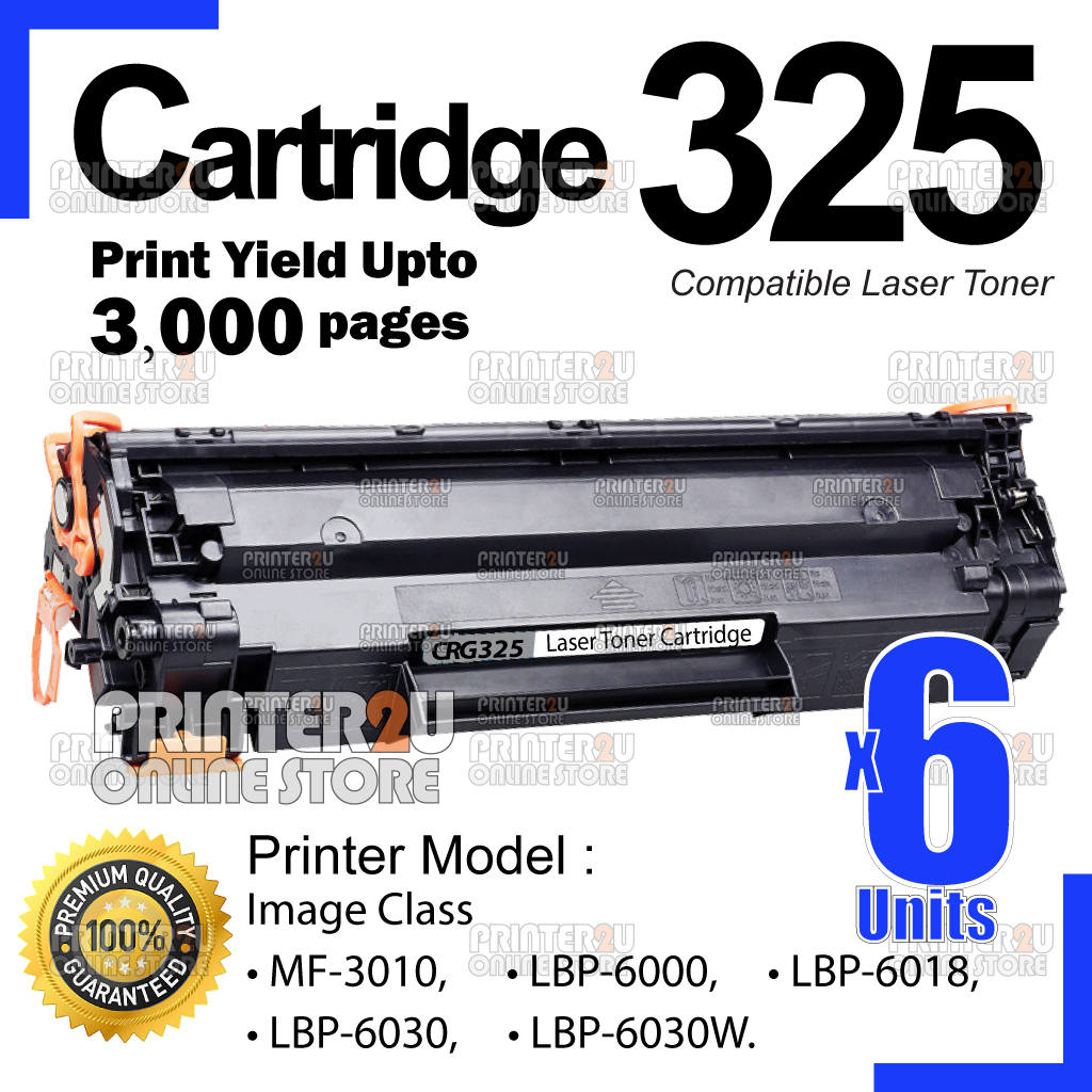 6x Canon Cartridge 325 CRG Compatible Toner MF-3010 LBP-6030 LBP-6030W ...