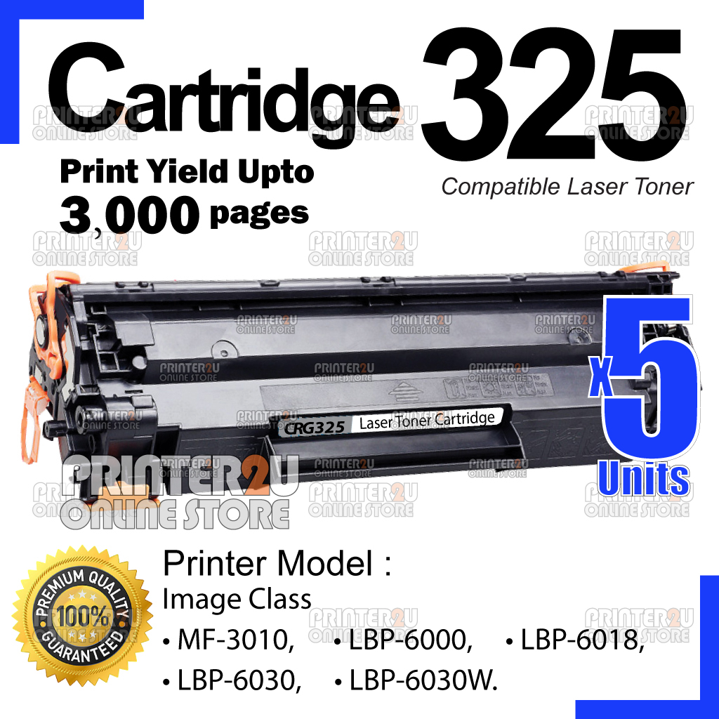 5x Canon Cartridge 325 CRG 325 Compatible Toner MF-3010 LBP-6030 LBP ...