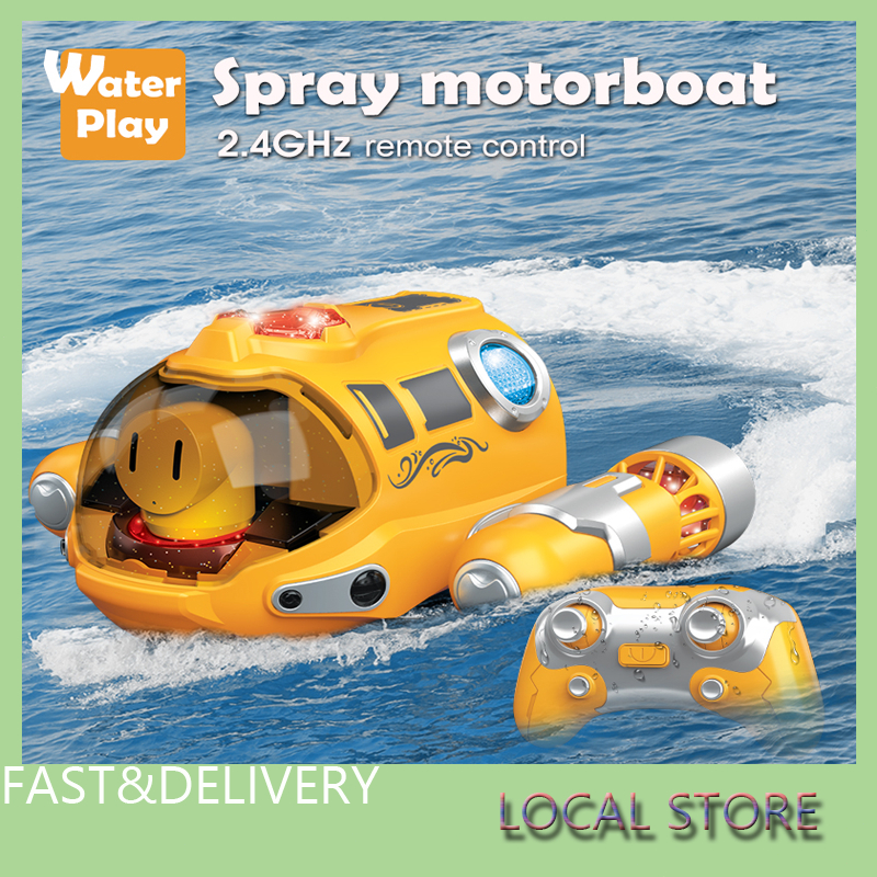 2.4GHz Rc Waterproof Boat Toys For Kids Remote Control Boat Spray ...