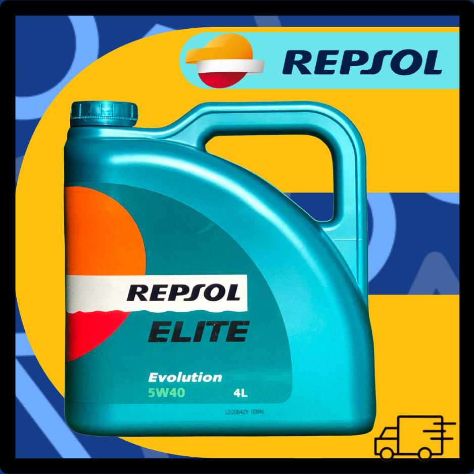 REPSOL ELITE EVOLUTION ENGINE OIL 5W-40 4L API SN/CF FULLY SYSTHETIC 10 ...
