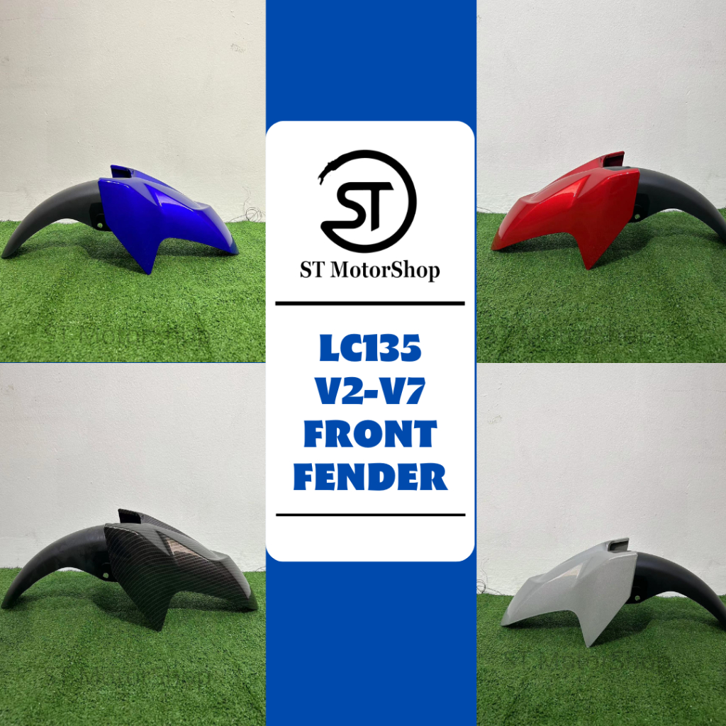 [READY STOCK] YAMAHA LC135 V2-V7 FRONT FENDER BLACK/CARBON/RED/BLUE ...