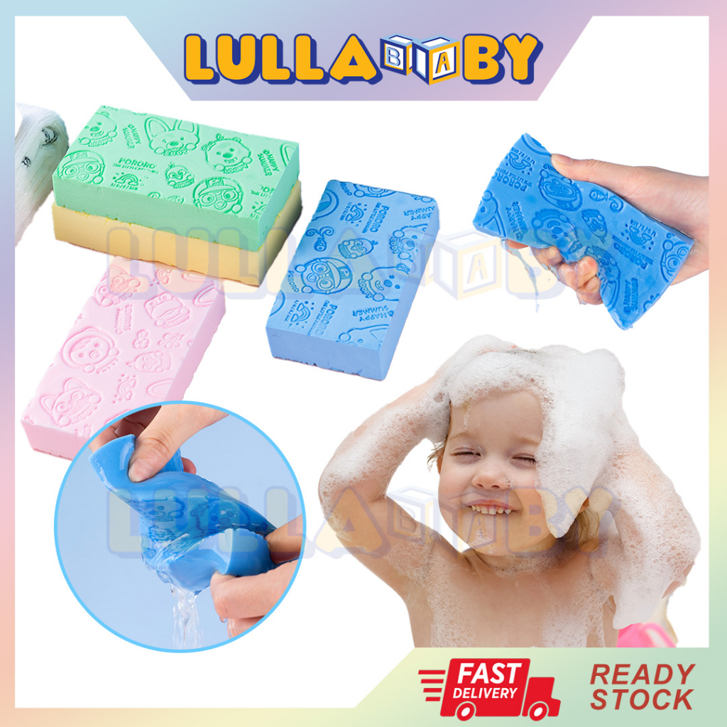 🔥READY STOCK🔥Baby Body Scrub Shower Sponge Soft Sponge Cartoon Children ...