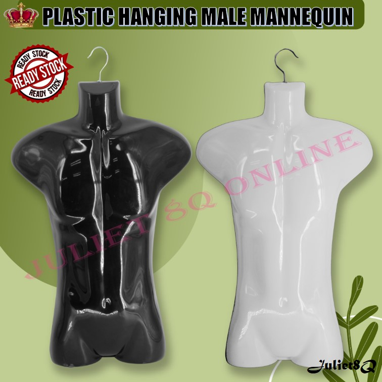 [Juliet8Q] Hanging Mannequin Male Plastic Half Body Patung Gantung ...