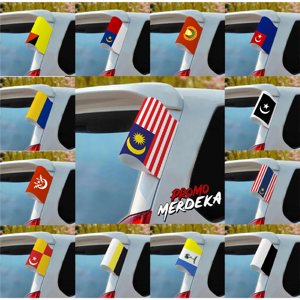 BENDERA KERETA HARI MALAYSIA DAY BENDERA NEGERI CAR FLAG | Shopee Malaysia