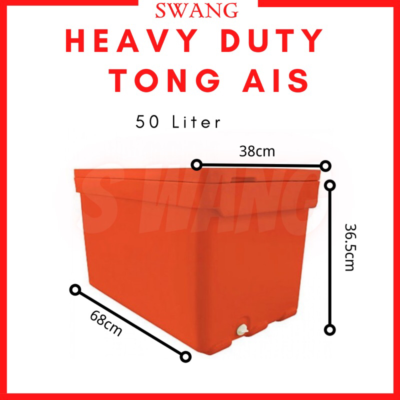 Heavy duty tong ais 50Liter/ais basket/cooler box/tong ais. | Shopee ...