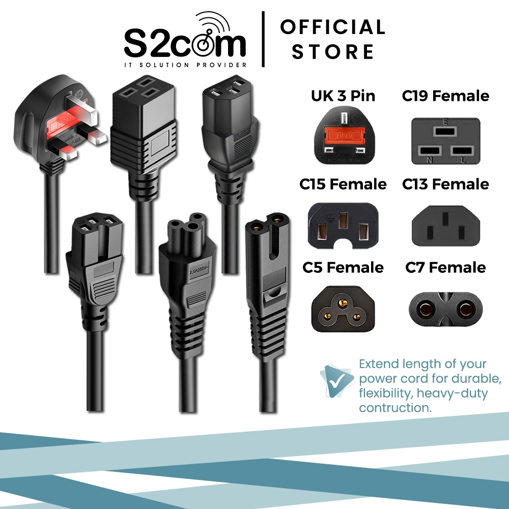 3Pin UK To Multi Copper Wire 0.75mm/1.0mm/1.5mm Power Cord With Fuse 1 ...