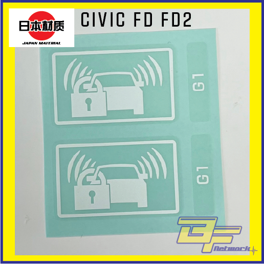 [Export Spec] Sticker for Honda Security Decal Attention Glass Sticker ...