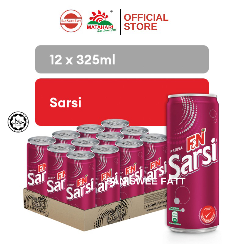 325ml x 12 tin F&N Drink Sarsi Halal | Shopee Malaysia