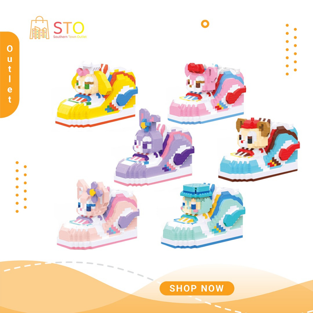 STO Shoe Design Cute Shoe Building Small Particle Nano Block Interior ...