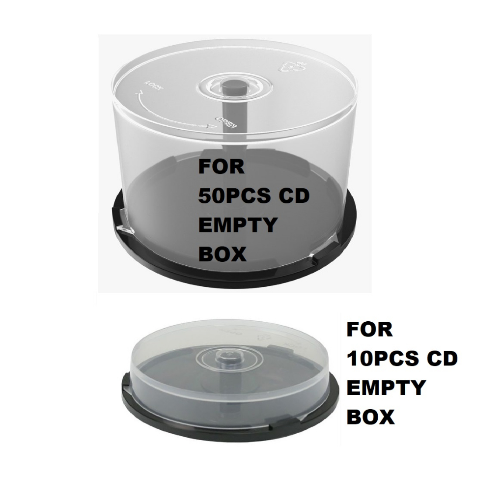 Empty CD / DVD Cake Box Storage Spindle Tub Case Container | Shopee Malaysia