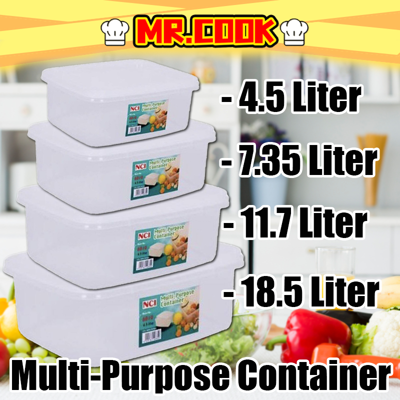 [MR.COOK] Bekas Food Container Multi-Purpose Container Rectangular Food ...