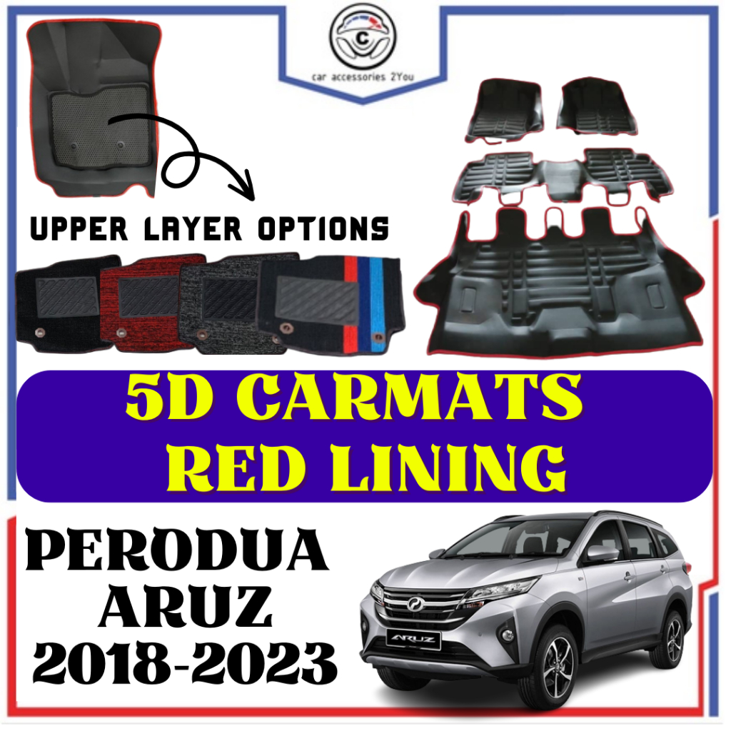 Perodua Aruz 2018-Present 5D Carpet Car Mat Alas Kaki 2 layer Karpet ...