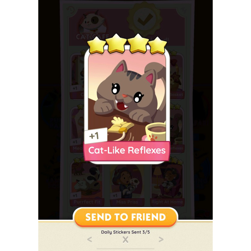 CAT-LIKE REFLEXES (Monopoly Go Sticker) | Shopee Malaysia