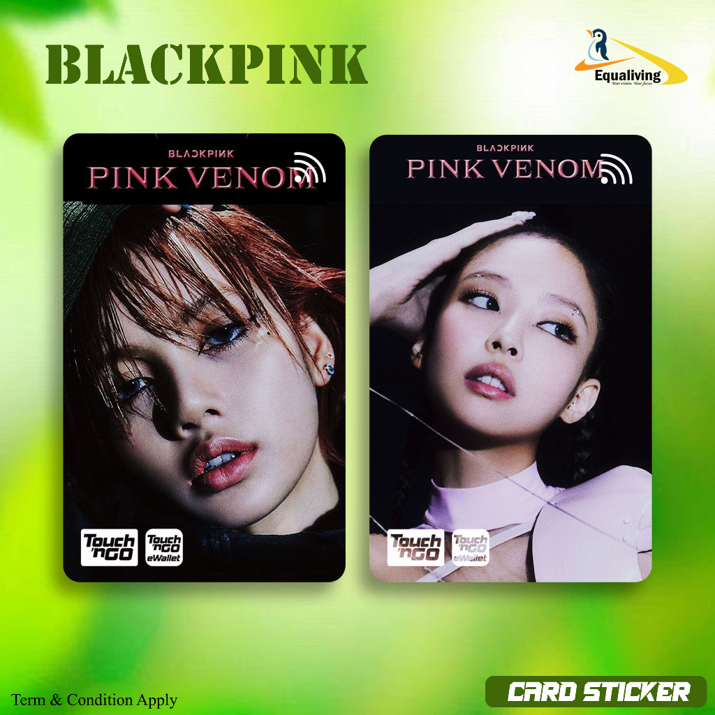 BLACK PINK (SERIES 3) - Touch n Go Card Sticker Cover (Waterproof, High ...