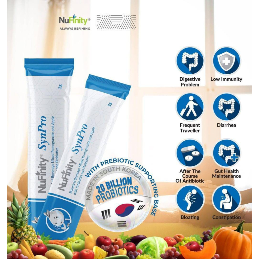 NuFinity SynPro Probiotics & Prebiotics 20billion 11 types of strains ...