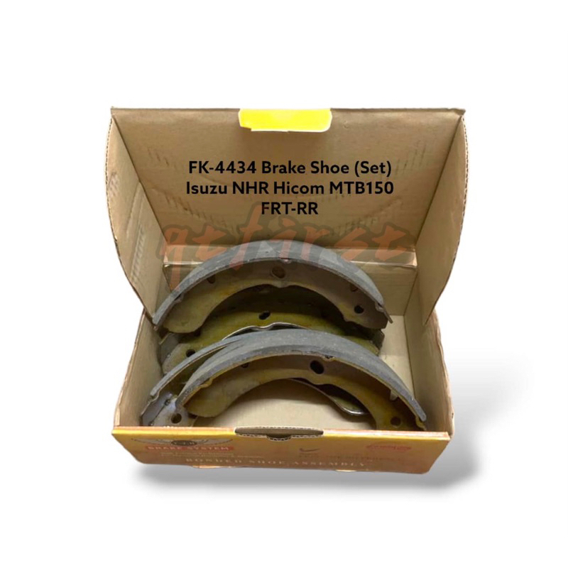 BRAKE SHOE SET FRT=RR 4PCS NEW ORIGINAL FBK FK-4434 MADE IN MALAYSIA ...