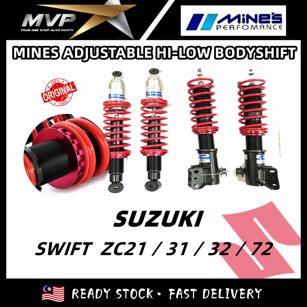 Mines Adjustable Japan Brand Hi Low Bodyshift Suzuki Swift ZC21 ZC31 ZC32 ZC72 Original Product ...