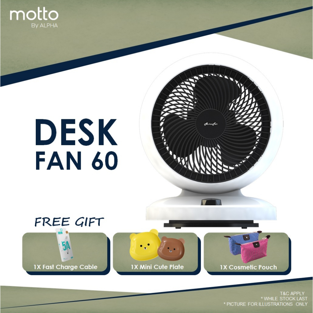 Alpha Motto Desk Fan 60 Oscilation | Shopee Malaysia