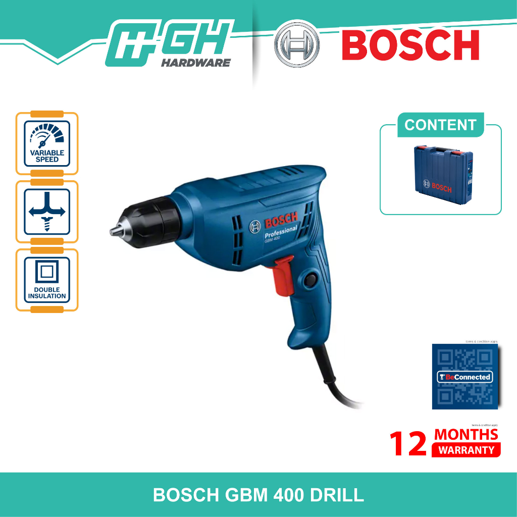 [ GH HARDWARE ] BOSCH GBM 400 / GBM400 Keyless Hand Drill (10mm ...