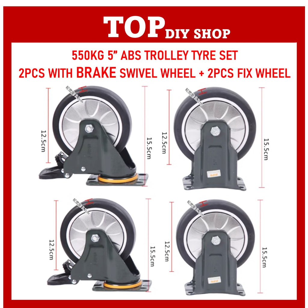 Foldable Trolley Replacement Spare Part Heavy Duty Trolley Wheels ...