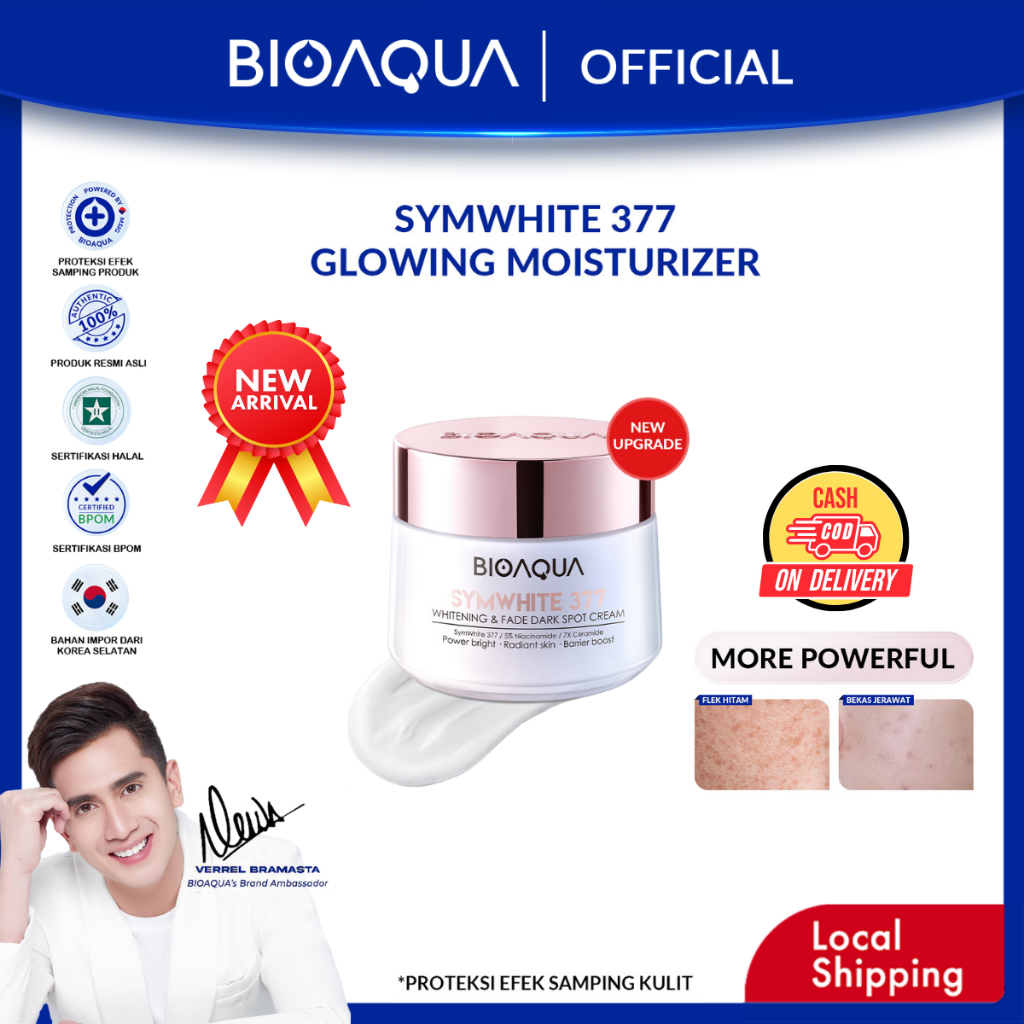 BIOAQUA SymWhite 377 Whitening & Fade Dark Spot Cream 50g Niacinamide Brightening Serum ...