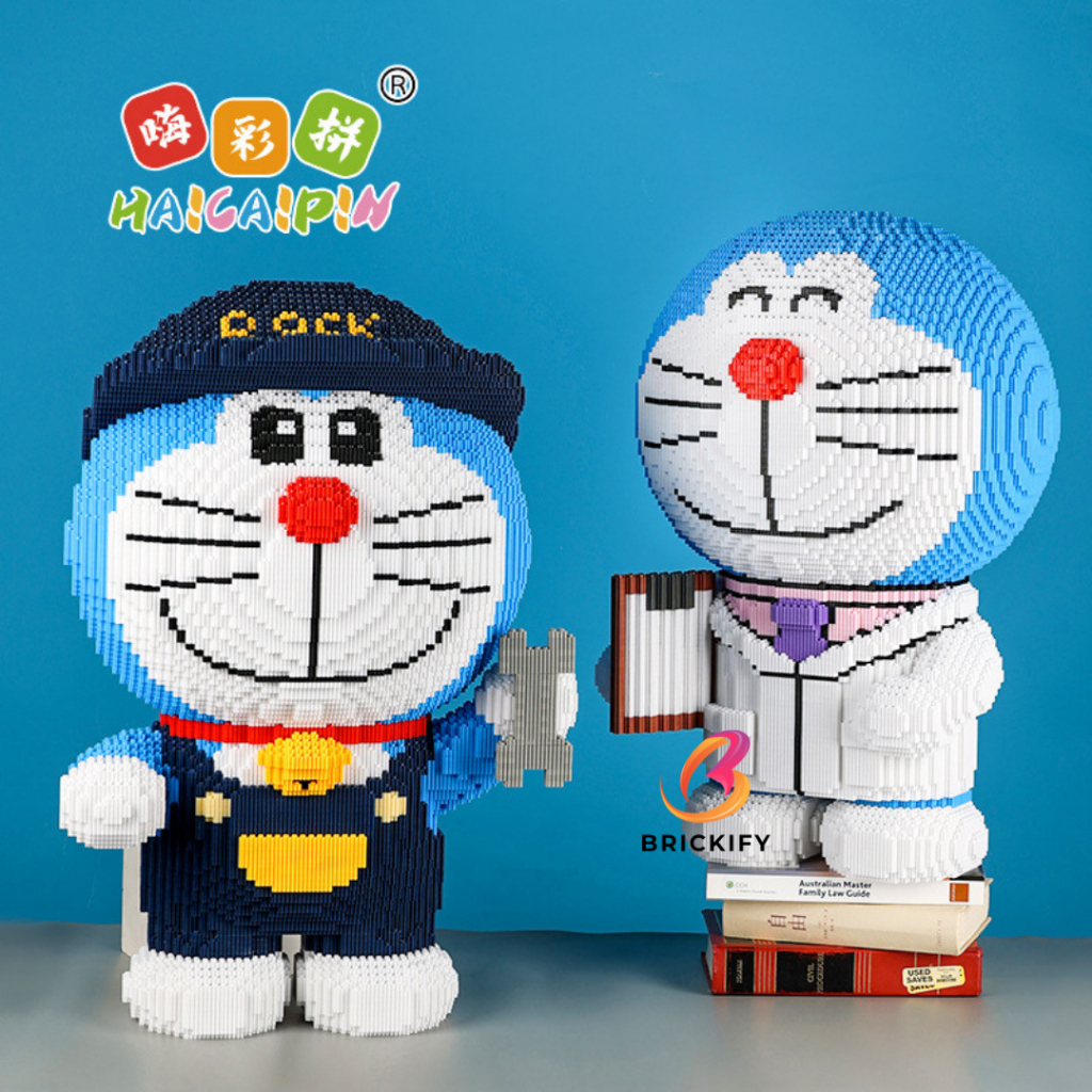 57-61cm Doraemon Series Doctor Dora Engineer Dora Building Block ...