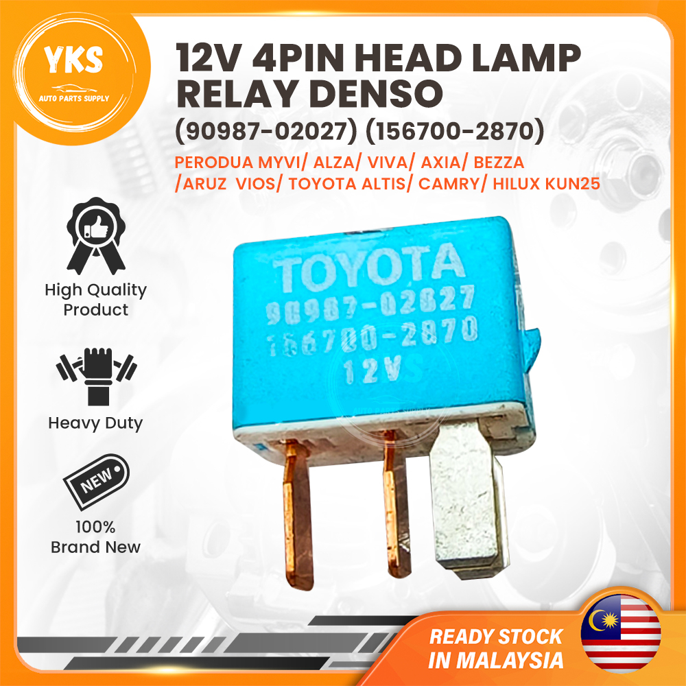 🔥ORIGINAL🔥 90987-02027 JAPAN DENSO 12V 4PIN PERODUA TOYOTA UNIVERSEA ...
