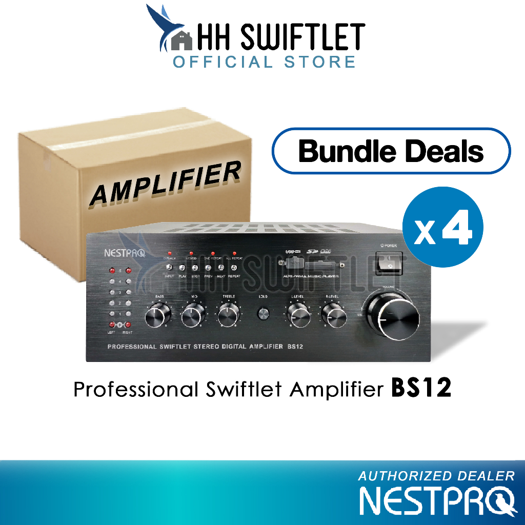 [Bundle of 4] Nestpro BS12 Swiftlet Professional Amplifier (40W) | Shopee Malaysia