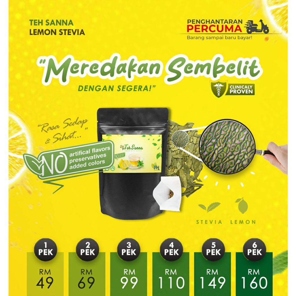 TEH SANNA LEMON [TEH KURUS DETOX] | Shopee Malaysia