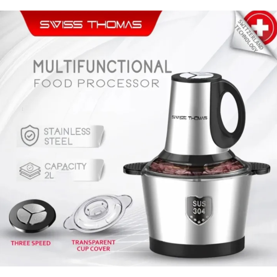 Swiss Thomas Multi-Function Food Processor Food Chopper Grinders ( 2L Capacity ) | Shopee Malaysia