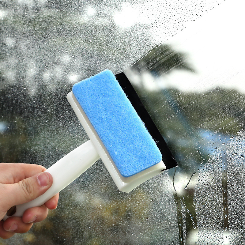 Double Sided Glass Cleaning Sponge Brush Window Glass Wiper Washing ...