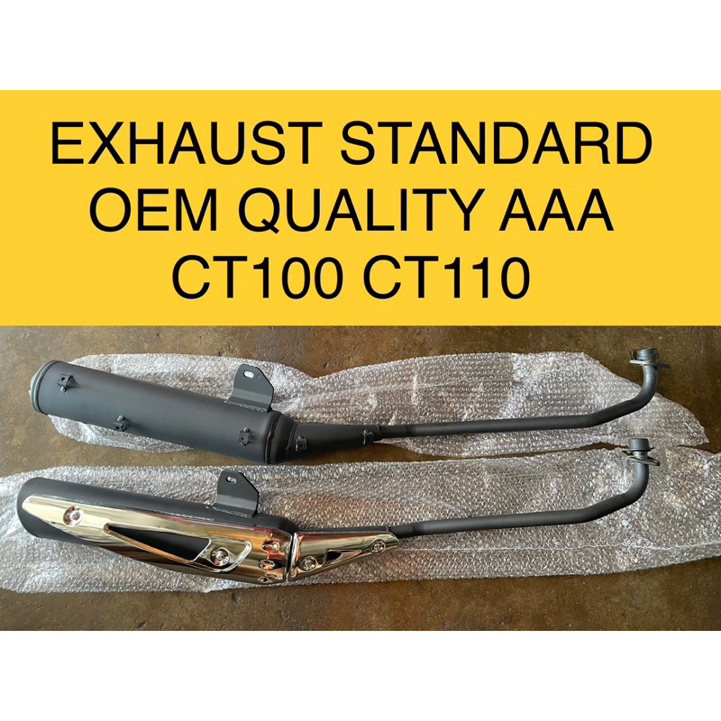 CT100 CT110 EXHAUST STANDARD EKZOS PIPE OEM QUALITY AAA FOR MODENAS ...