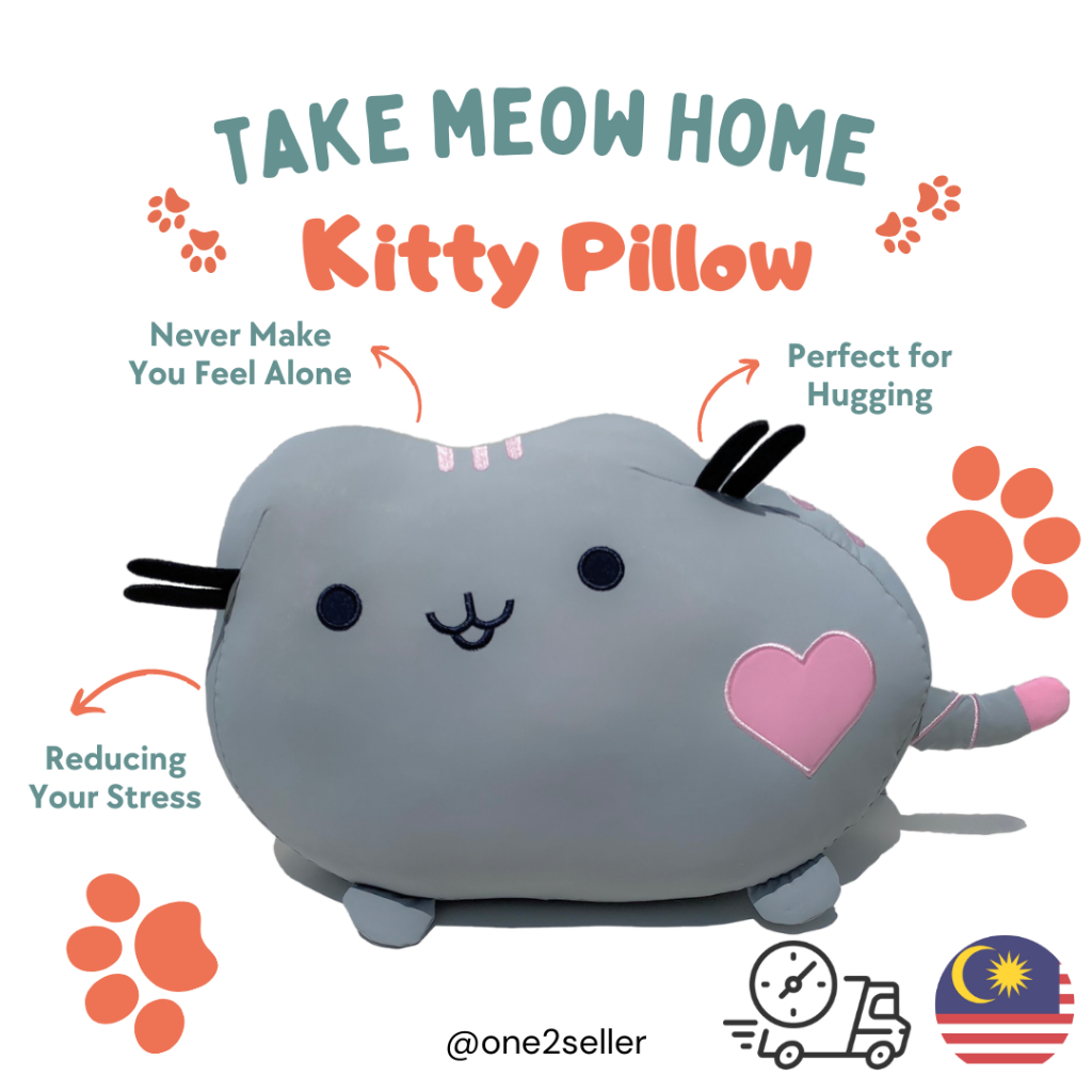 Pusheen Cat Plushie Pillow Cute Soft Plush Toy Cat Doll Hug Pillow ...
