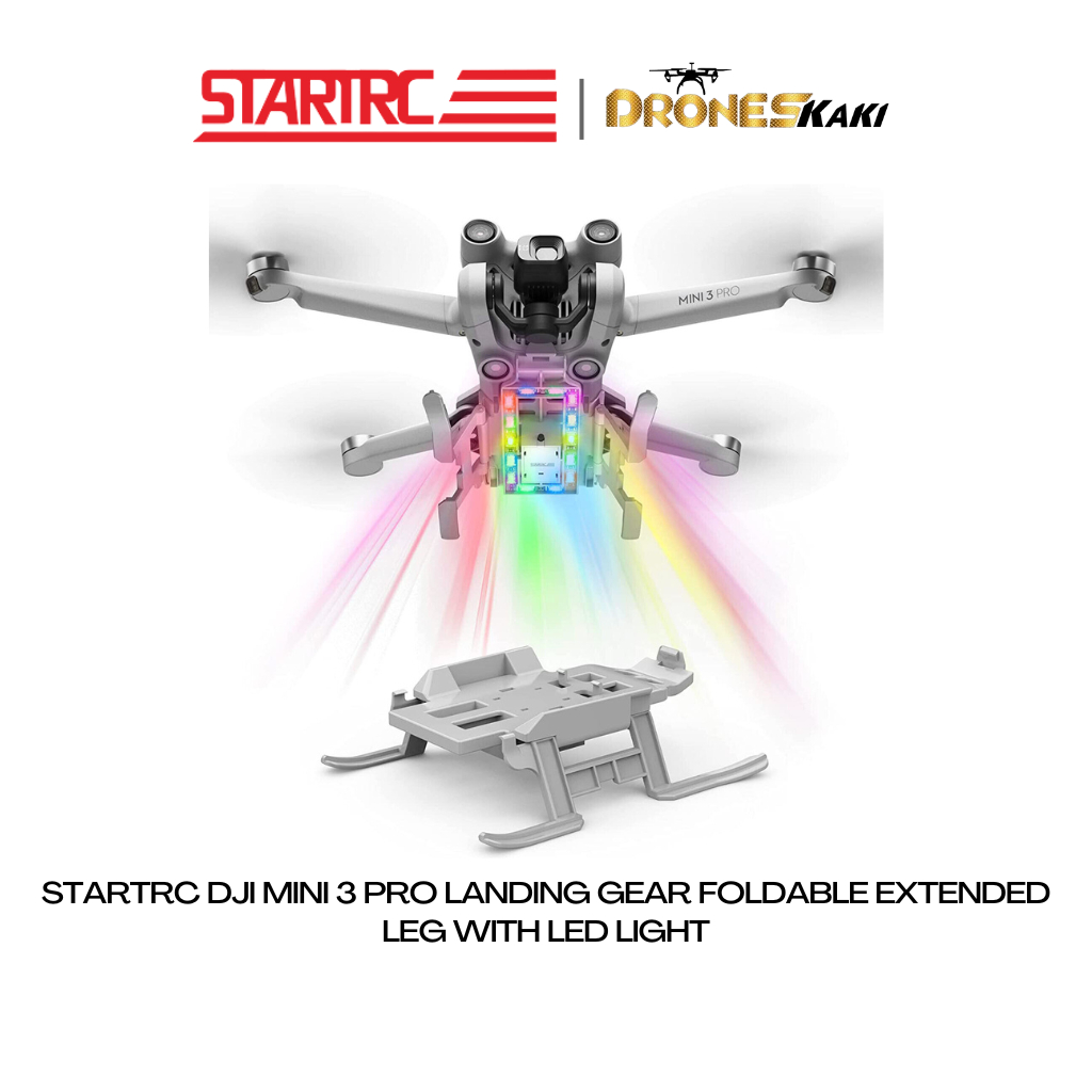 STARTRC DJI Mini 3 Pro Landing Gear Foldable Extended Leg with LED Light | Shopee Malaysia