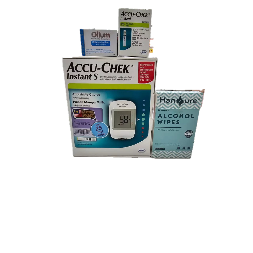 ACCU-CHEK INSTANT S KIT-5 YEARS WARRANTY-with FREE Goodies | Shopee ...