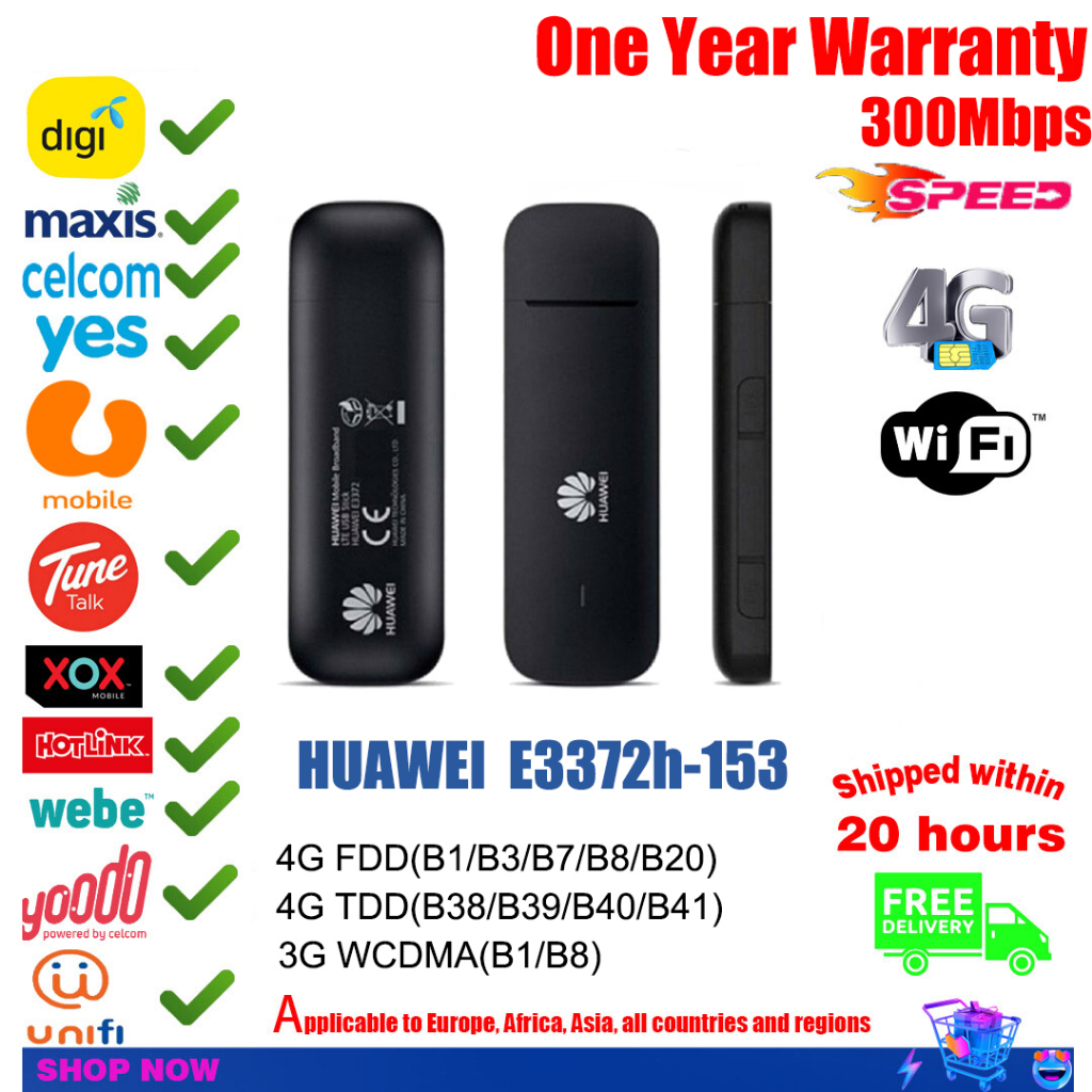 💥 Ready Stock HUAWEI E3372h-320 Huawei E3372 (Huawei) e3372h153 e3372h ...