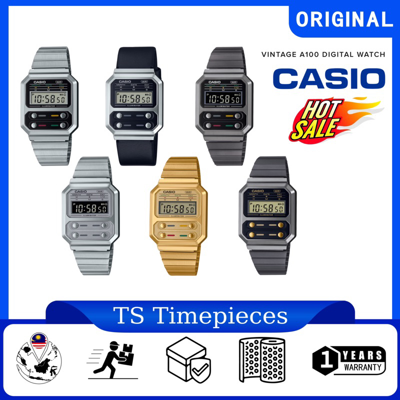 CASIO Vintage ( A100WE-1A / A100WE-1 / A100WEG-9 / A100WEGG-1 ...