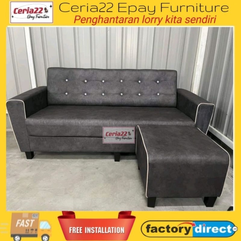 (Free Installation)Living Room L ' Sofa / L Shape Sofa / 3 Seater + 1 ...