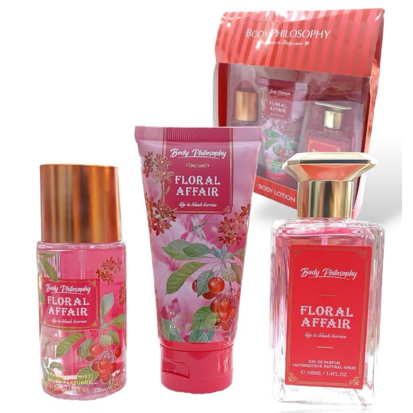 Floral Affair Body Philosophy 3IN1 Set (Fragrance Mist 88ml, Lotion ...