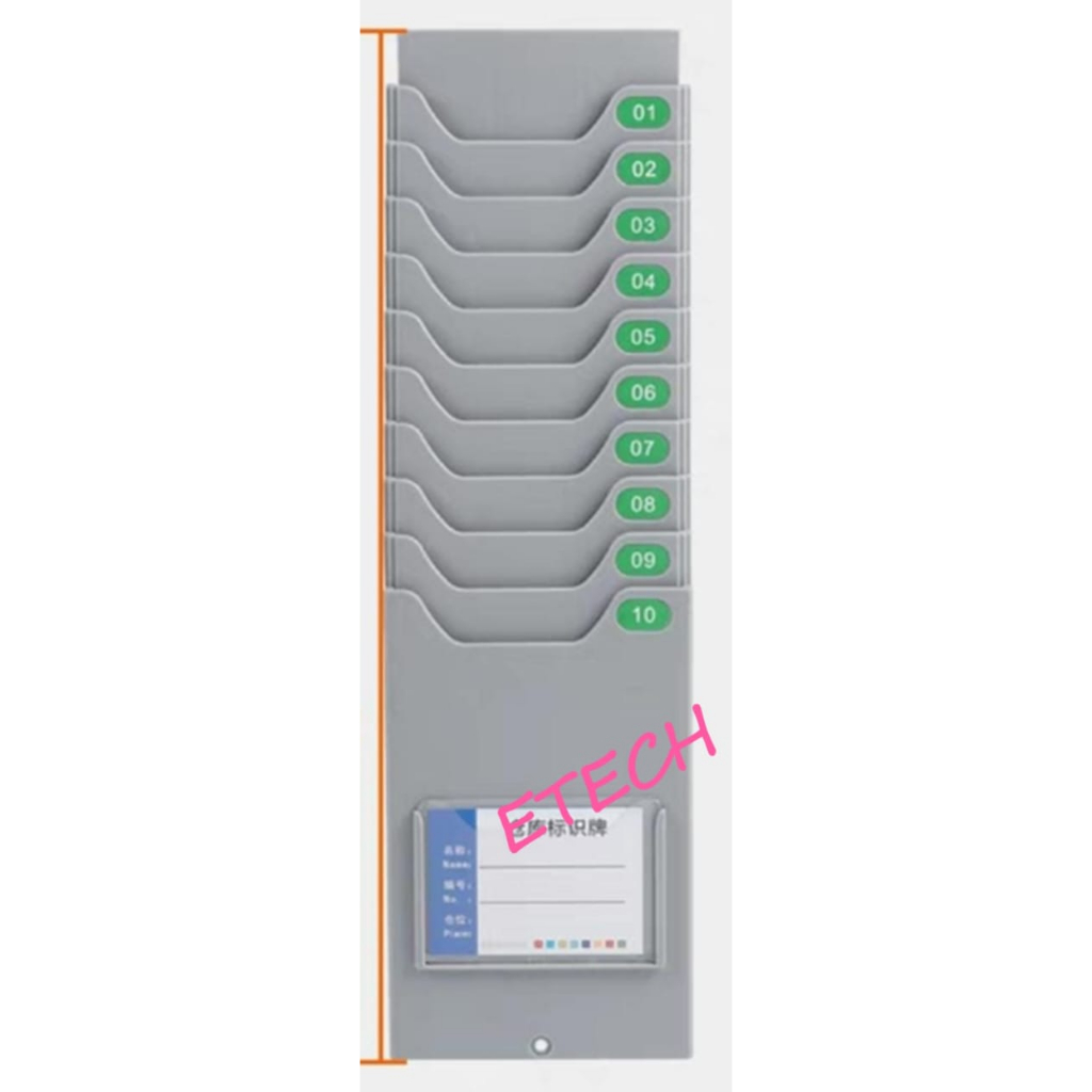 10 Column/10 Slot Plastic Punch Card Rack/Punch Card Holder/Time Card ...