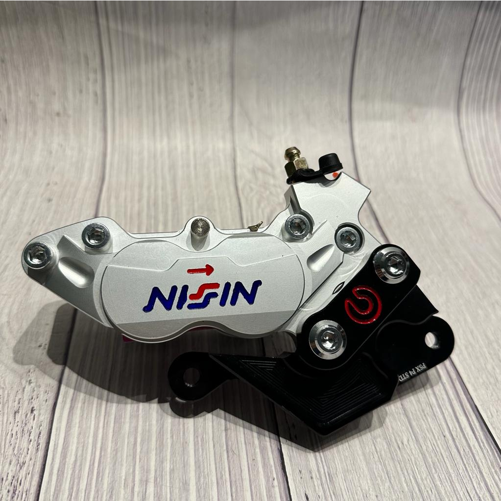 Nissin Caliper Pump RS RSX150 Front Set P4 Std Disc 255MM Nissin Caliper 4Pot Set With Bracket ...