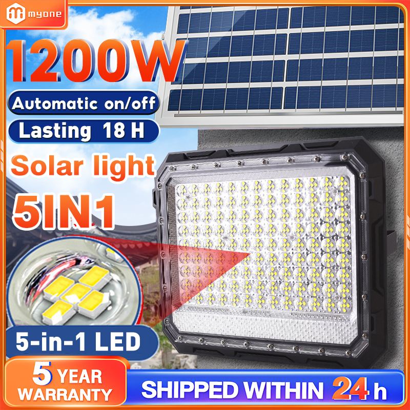 Lampu Solar 1200W Led IP67 Waterproof Solar Light Outdoor Lighting ...